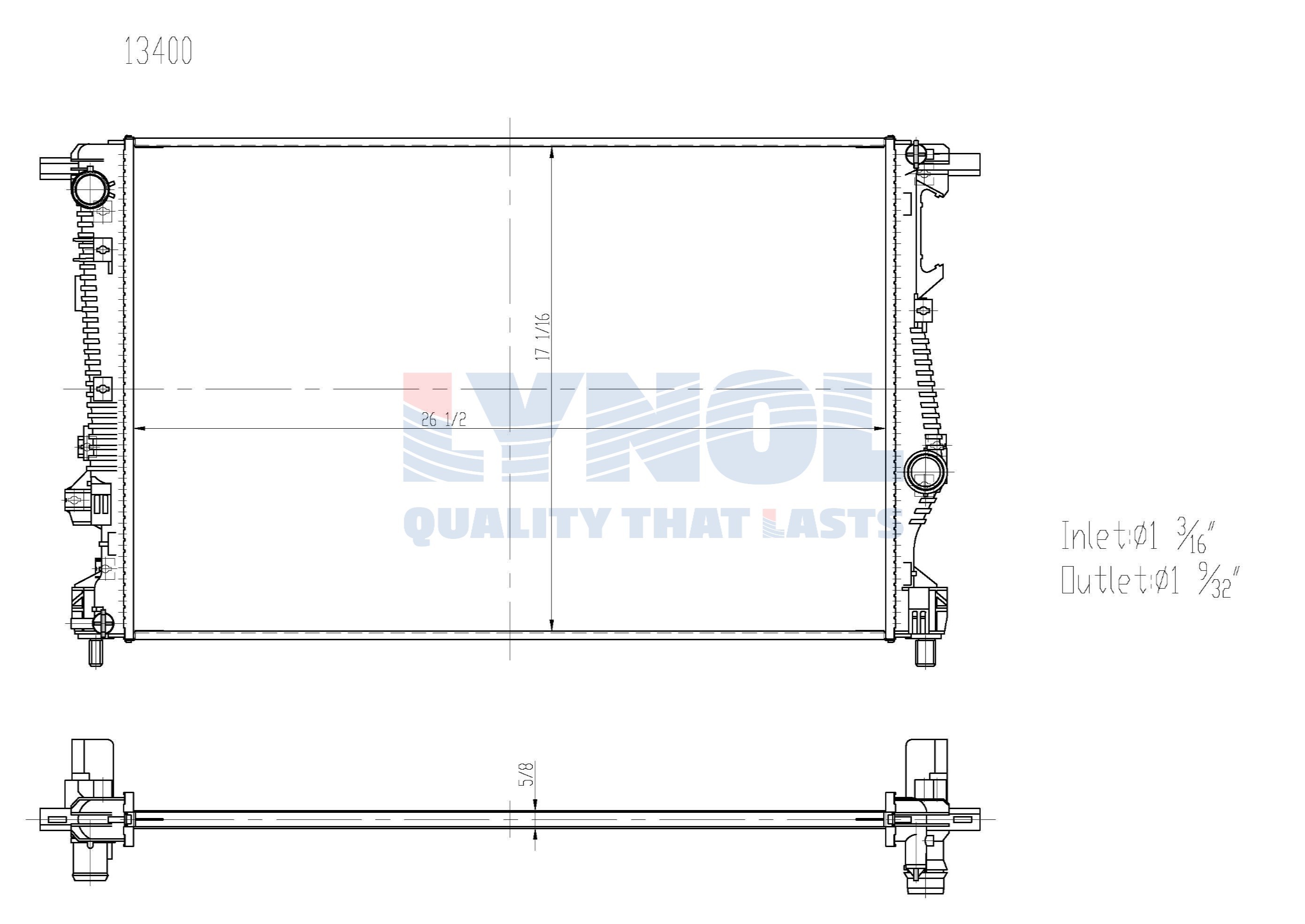 Lynol Truck Parts > Automotive Radiator > 13400 - Auto Radiator