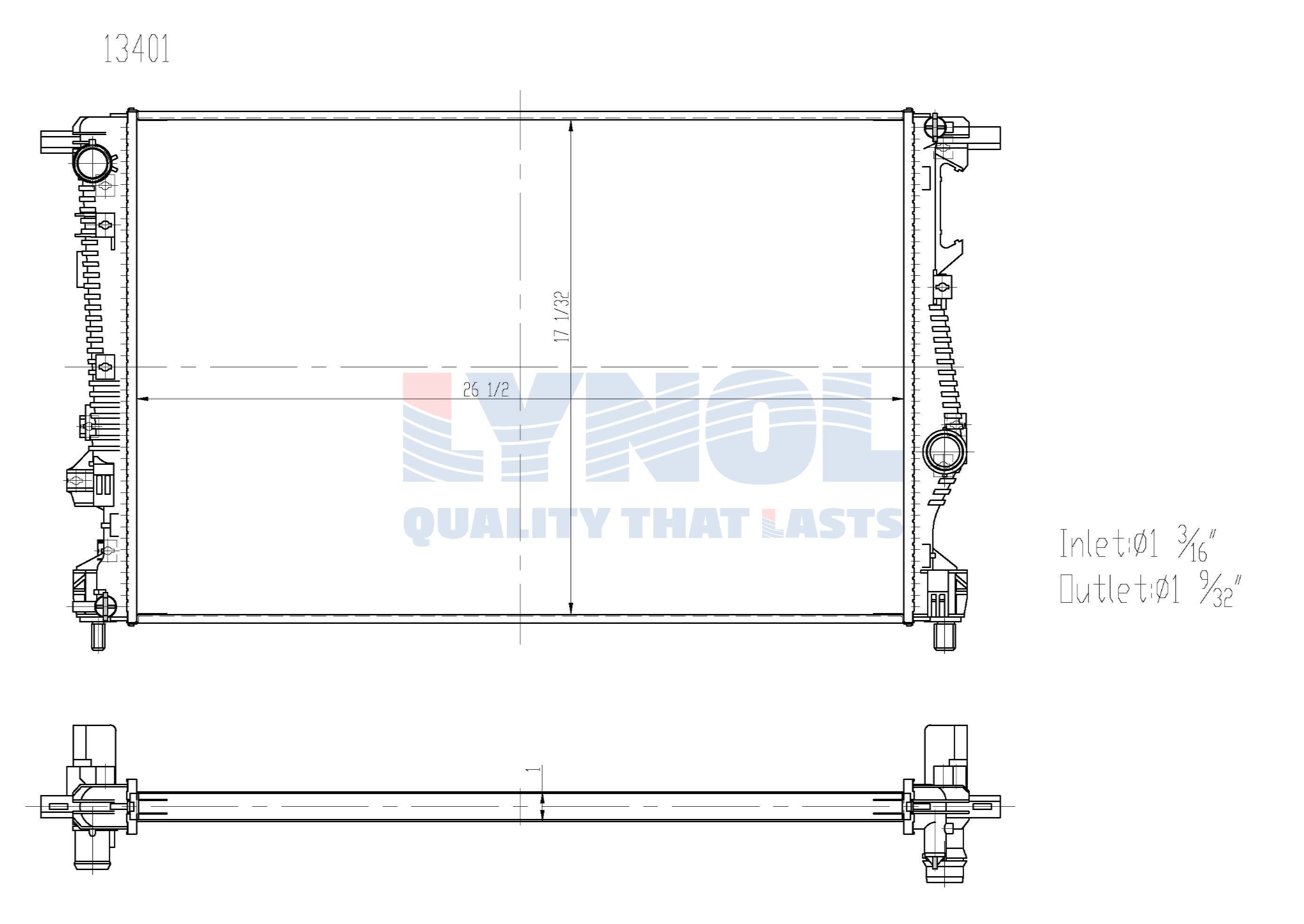Lynol Truck Parts > Automotive Radiator > 13401 - Auto Radiator